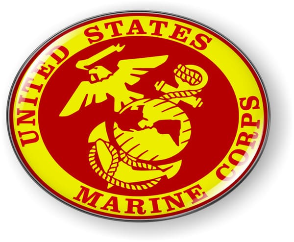 U.S. Marine Corps EGA Domed Emblem - BestLicensePlateFrames.com
