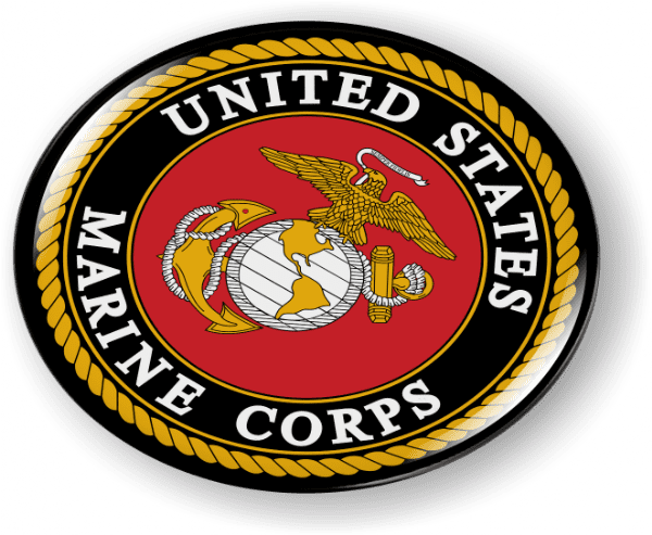U.S. Marine Corps Emblem (b/r) - BestLicensePlateFrames.com