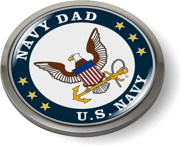 U.S. Navy Dad Emblem - BestLicensePlateFrames.com