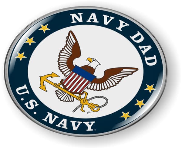 U.S. Navy Dad Emblem - BestLicensePlateFrames.com