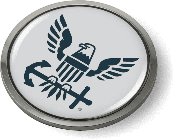 U.S. Navy Eagle and Anchor Emblem (w/b) - BestLicensePlateFrames.com
