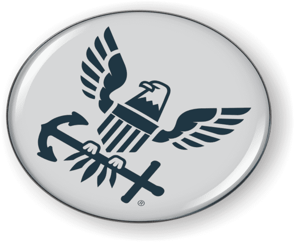 U.S. Navy Eagle and Anchor Emblem (w/b) - BestLicensePlateFrames.com