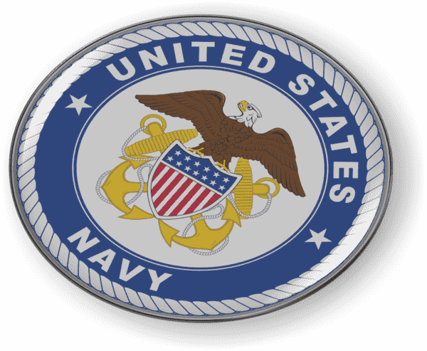U.S. Navy Officer Crest Emblem - BestLicensePlateFrames.com