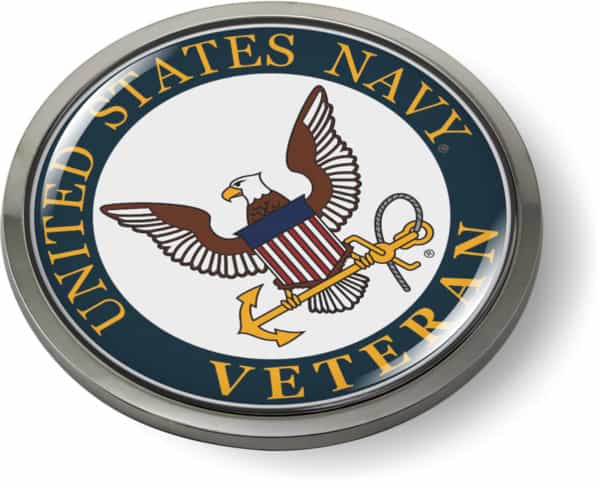 U.S. Navy Veteran Eagle and Anchor Emblem - BestLicensePlateFrames.com
