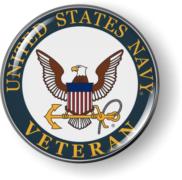 U.S. Navy Veteran Eagle and Anchor Emblem - BestLicensePlateFrames.com