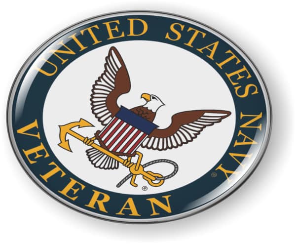 U.S. Navy Veteran Eagle and Anchor Emblem - BestLicensePlateFrames.com