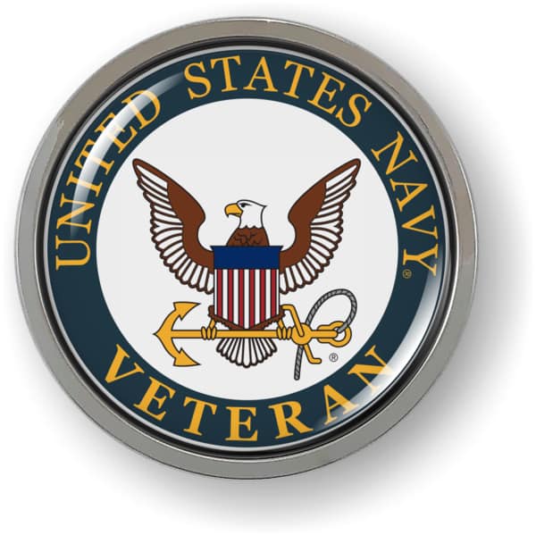 U.S. Navy Veteran Eagle and Anchor Emblem - BestLicensePlateFrames.com