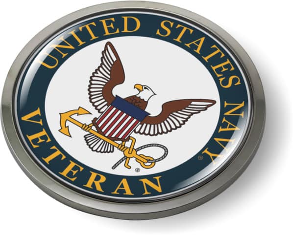 U.S. Navy Veteran Eagle and Anchor Emblem - BestLicensePlateFrames.com