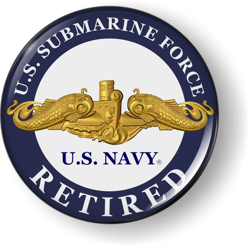 US Navy Submarine Force Retired Gold Dolphins Emblem ...