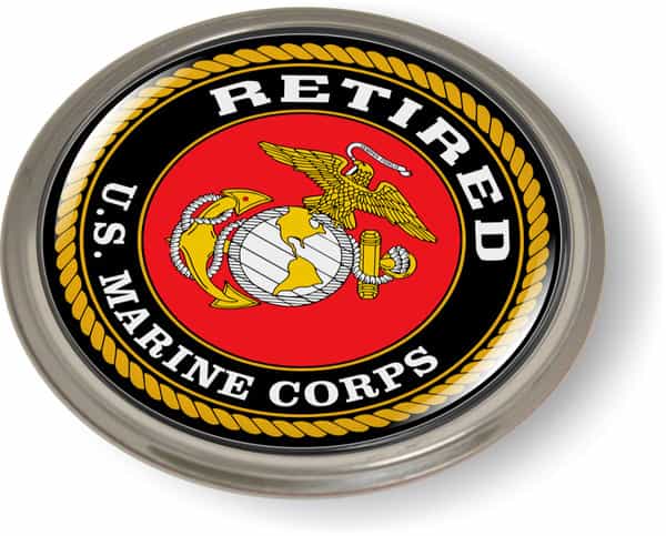 USMC Retired - BestLicensePlateFrames.com