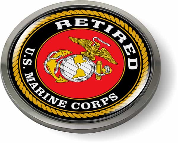 USMC Retired - BestLicensePlateFrames.com