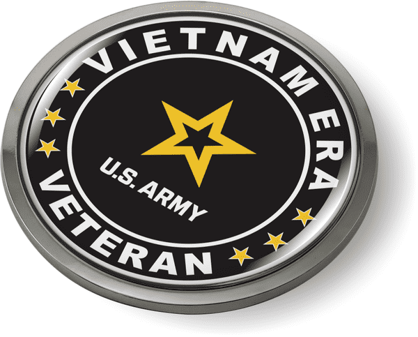 Vietnam ERA Veteran U.S. Army Emblem - BestLicensePlateFrames.com