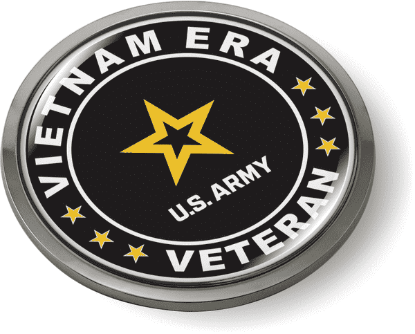 Vietnam ERA Veteran U.S. Army Emblem - BestLicensePlateFrames.com