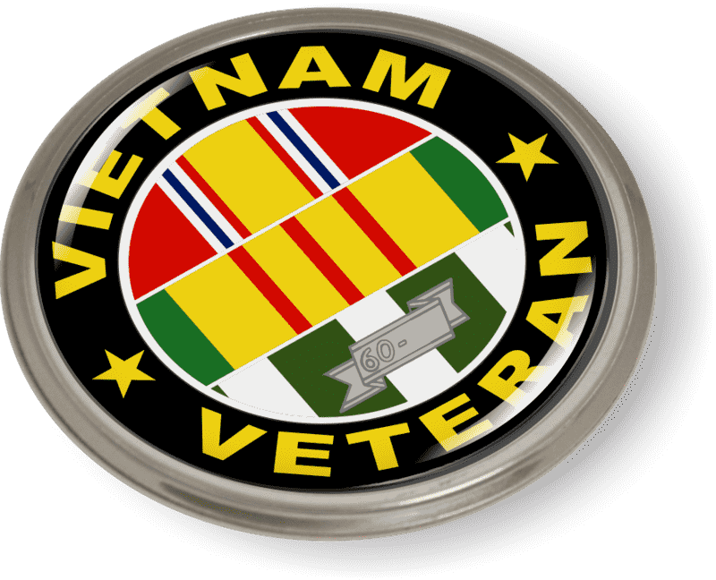 Vietnam Veteran 3 Service Ribbons - BestLicensePlateFrames.com