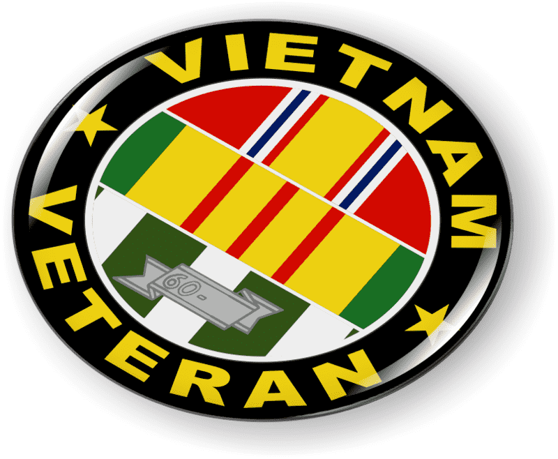Vietnam Veteran 3 Service Ribbons - BestLicensePlateFrames.com