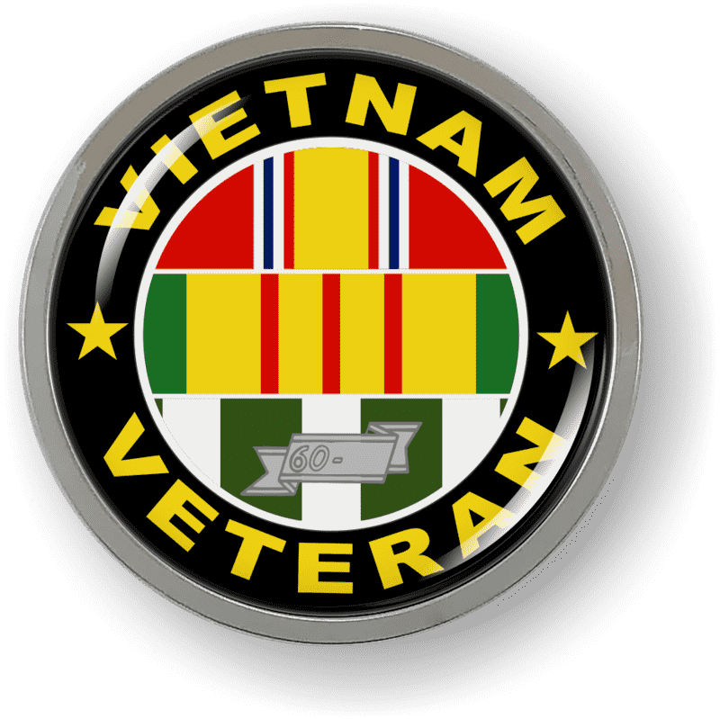 Vietnam Veteran 3 Service Ribbons - BestLicensePlateFrames.com