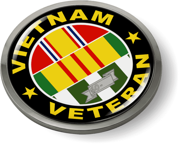Vietnam Veteran 3 Service Ribbons - BestLicensePlateFrames.com