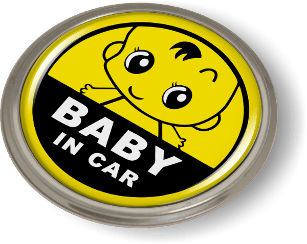 Baby In Car Emblem - Best License Plate Frames