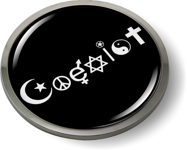 Coexist Black Emblem - Best License Plate Frames