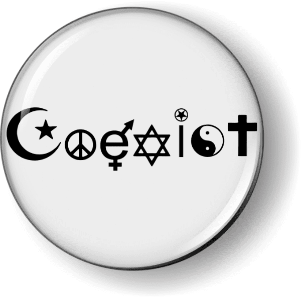 Coexist White Emblem - Best License Plate Frames