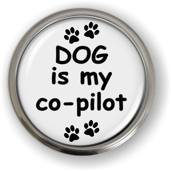 Dog is My Co-Pilot Emblem - Best License Plate Frames