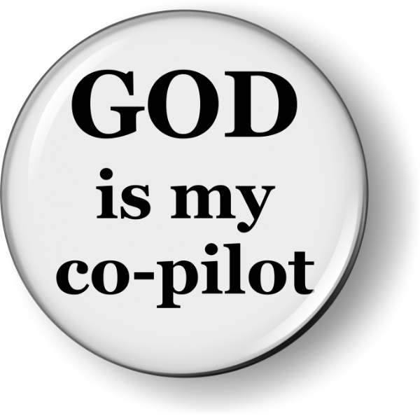 God Is My Co-Pilot Emblem- Best License Plate Frames