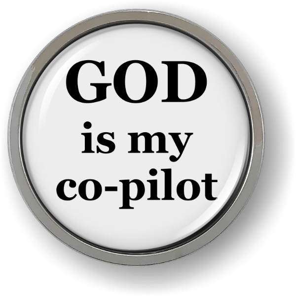 God Is My Co-Pilot Emblem- Best License Plate Frames