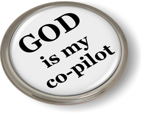 God Is My Co-Pilot Emblem- Best License Plate Frames