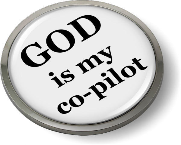 God Is My Co-Pilot Emblem- Best License Plate Frames