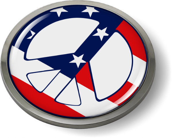 Peace USA Emblem - Best License Plate Frames