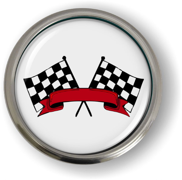 Racing Flags Emblem - Best License Plate Frames