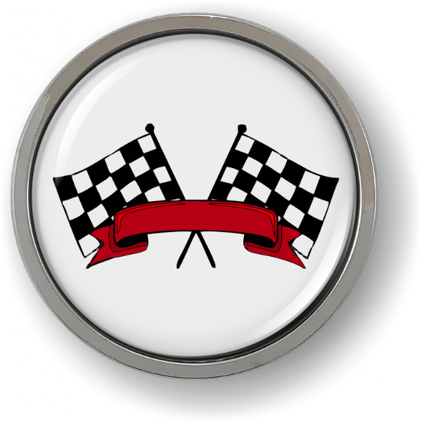 Racing Flags Emblem - Best License Plate Frames