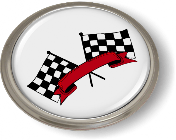 Racing Flags Emblem - Best License Plate Frames
