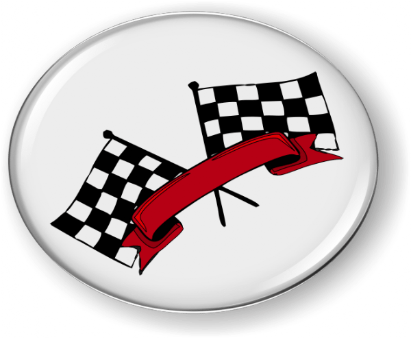 Racing Flags Emblem - Best License Plate Frames