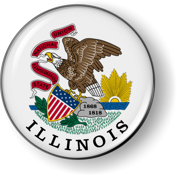Illinois - State Flag Emblem - Best License Plate Frames