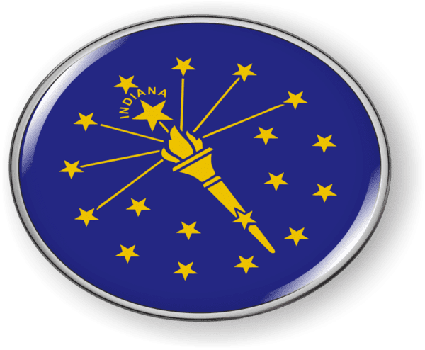 Indiana - State Flag Emblem - Best License Plate Frames