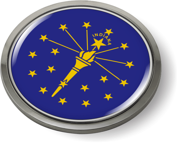 Indiana - State Flag Emblem - Best License Plate Frames