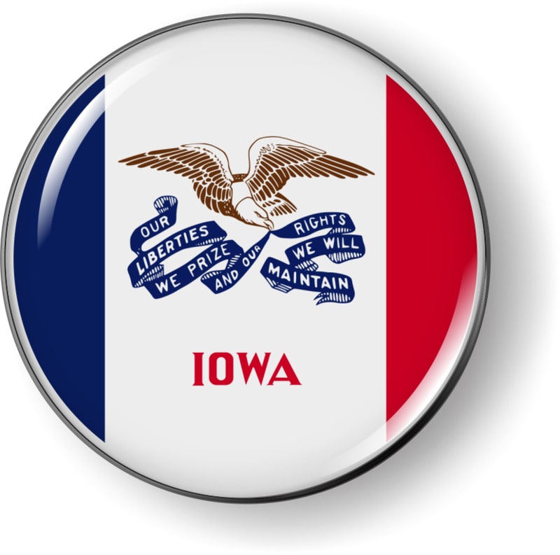 Iowa - State Flag Emblem - Best License Plate Frames