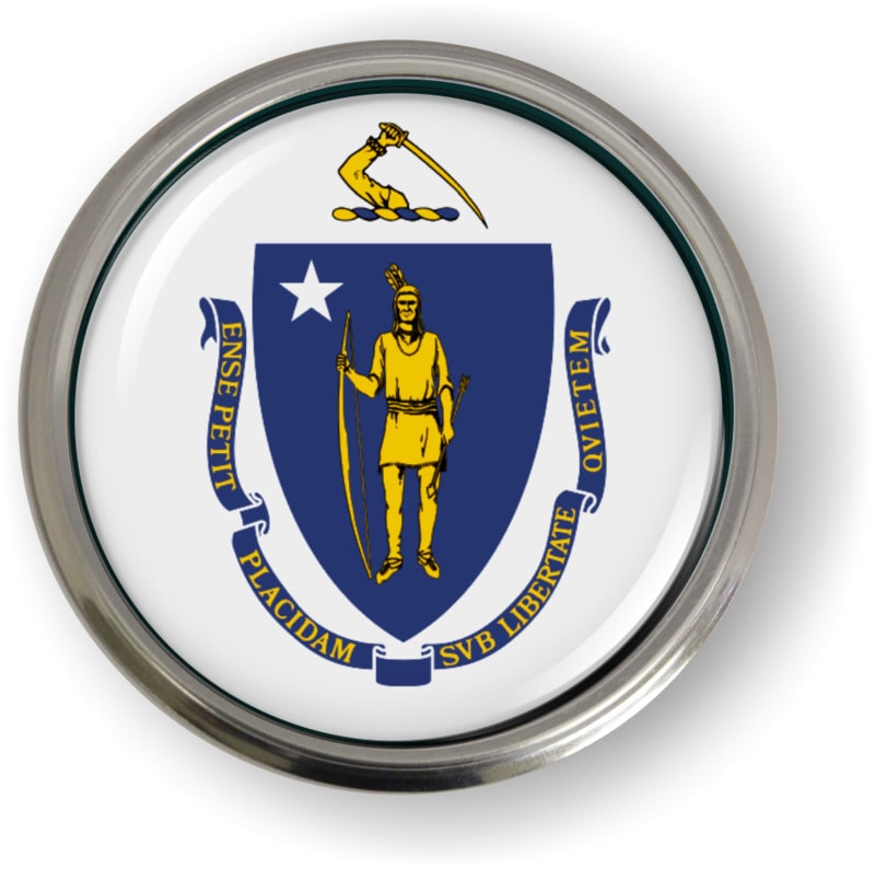 Massachusetts - State Flag Emblem - Best License Plate Frames