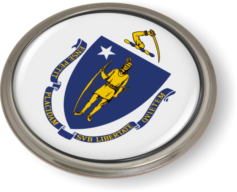 Massachusetts - State Flag Emblem - Best License Plate Frames