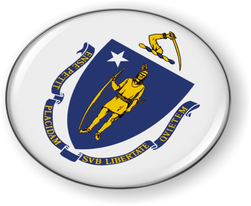 Massachusetts - State Flag Emblem - Best License Plate Frames