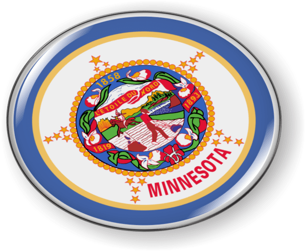 Minnesota - State Flag Emblem - Best License Plate Frames