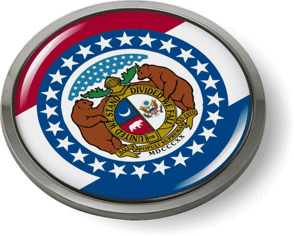 Missouri - State Flag Emblem - Best License Plate Frames