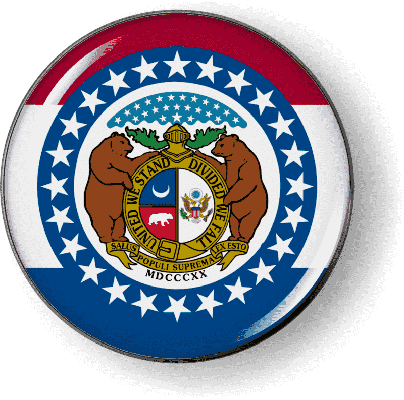 Missouri - State Flag Emblem - Best License Plate Frames