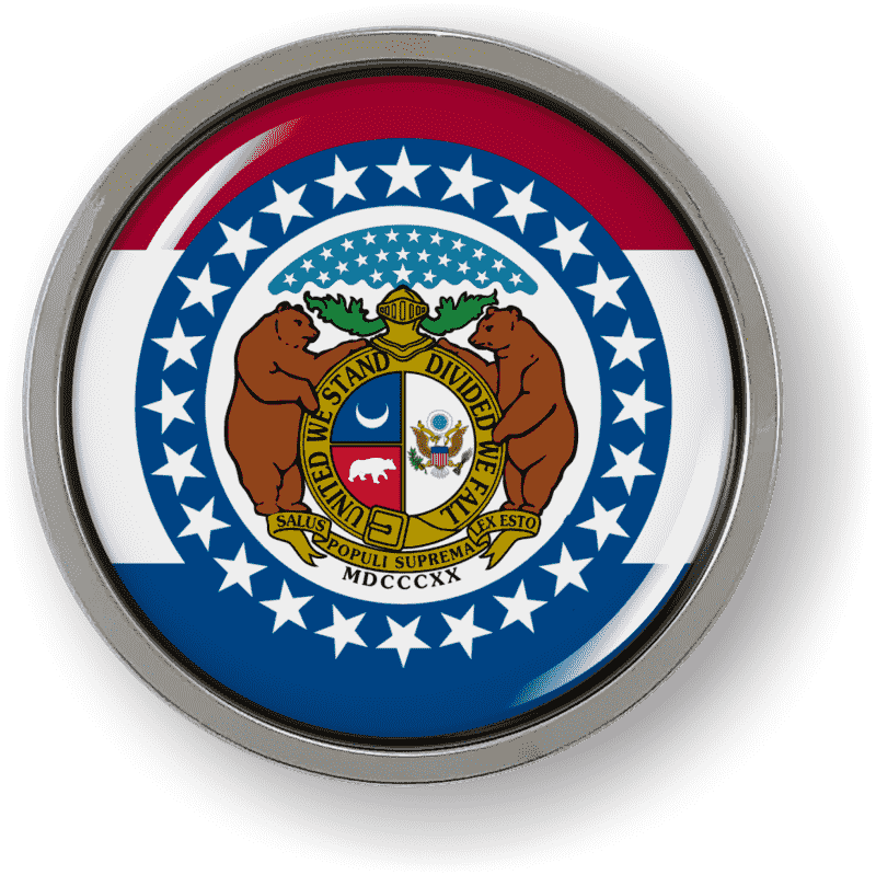 Missouri - State Flag Emblem - Best License Plate Frames