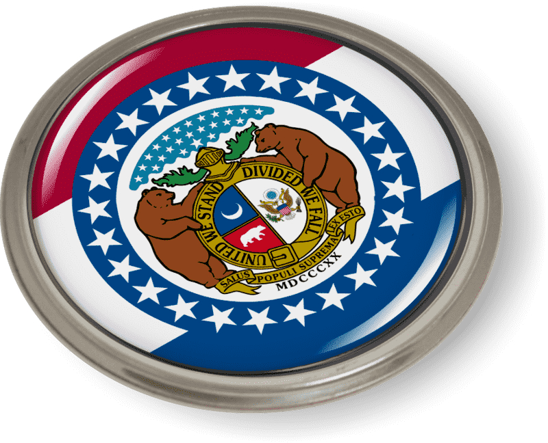 Missouri - State Flag Emblem - Best License Plate Frames