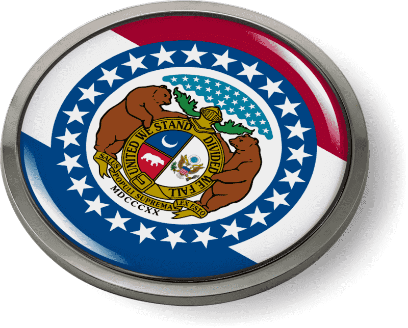 Missouri - State Flag Emblem - Best License Plate Frames