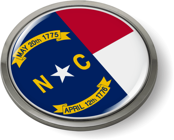 North Carolina - State Flag Emblem - Best License Plate Frames