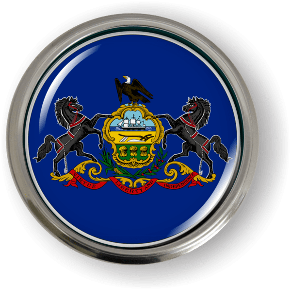 Pennsylvania - State Flag Emblem - Best License Plate Frames