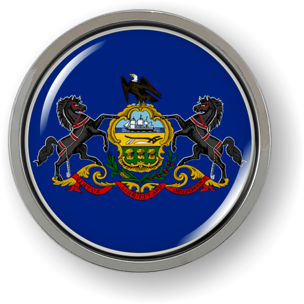 Pennsylvania - State Flag Emblem - Best License Plate Frames